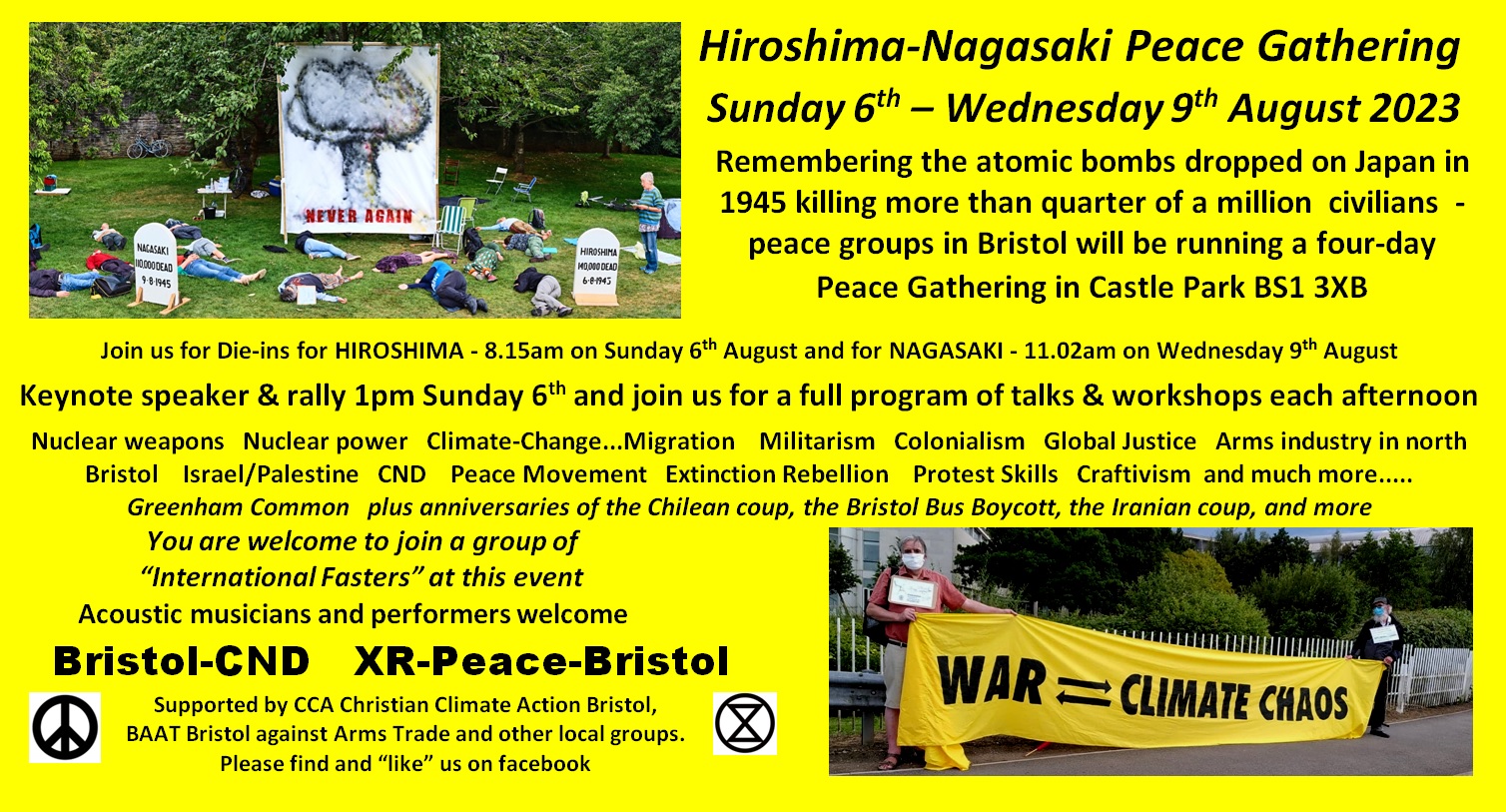 Hiroshima-Nagasaki Peace Gathering in Bristol 2023 - The Bristol Cable