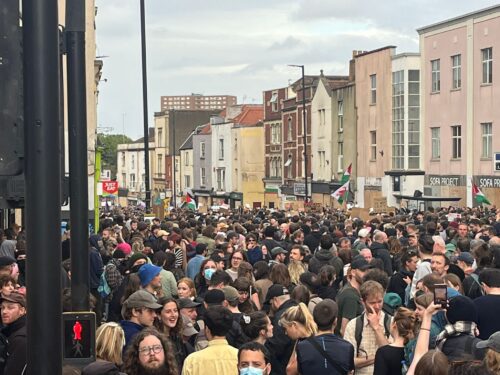Huge Bristol counter demo in response to far-right protest rumours